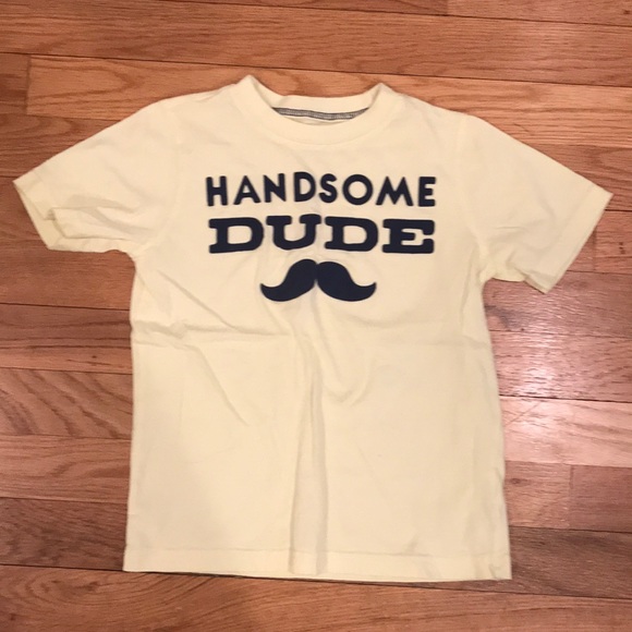 Carter's | Shirts & Tops | Pale Yellow Handsome Dude Tee | Poshmark